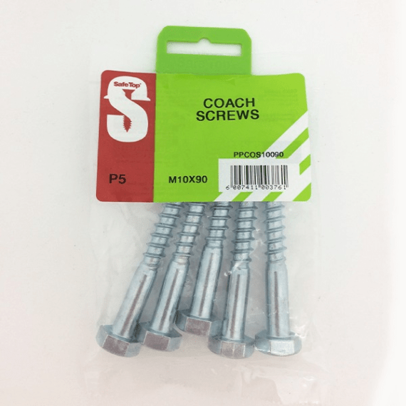 Safetop Coach Screw 5Pk | Agrimark