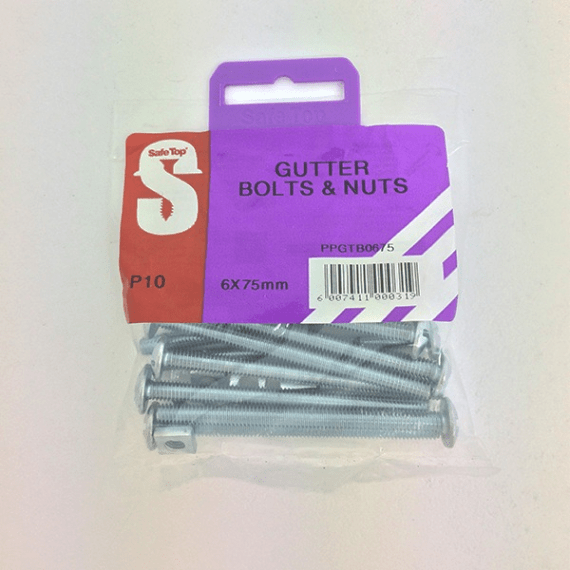 Safetop Bolt & Nut Gutter 6mm 10pk | Agrimark