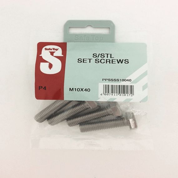 Safetop Screw Set S/Steel 4pk | Agrimark