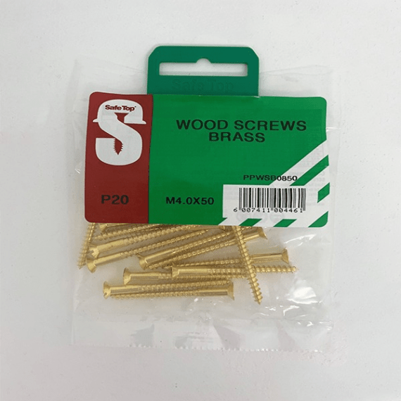 Safetop Screw Wood CSK Brass | Agrimark