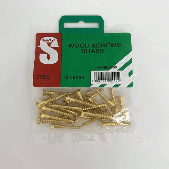 Safetop Screw Wood CSK Brass | Agrimark