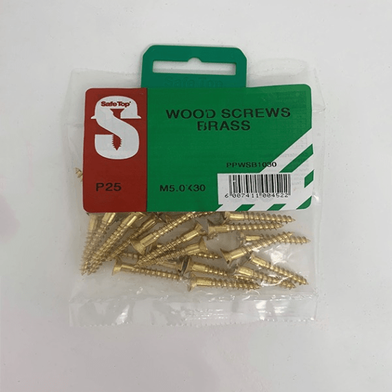Safetop Screw Wood CSK Brass | Agrimark