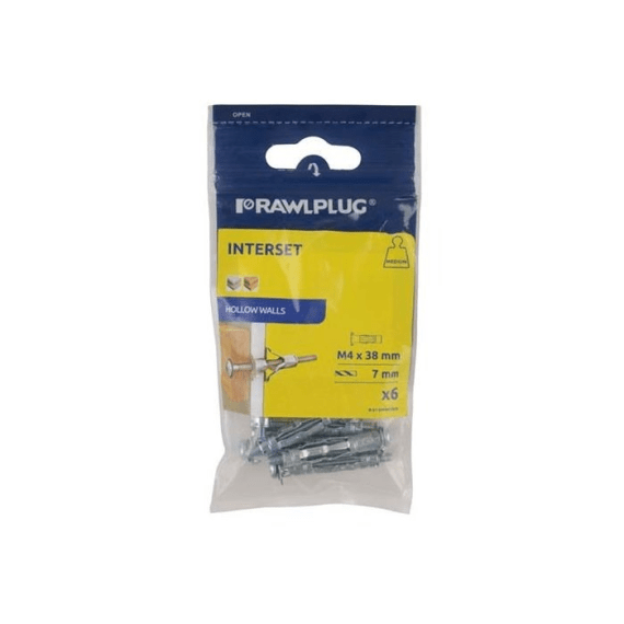 Rawlplug Interset Fixing M4 x 6 PK | Agrimark