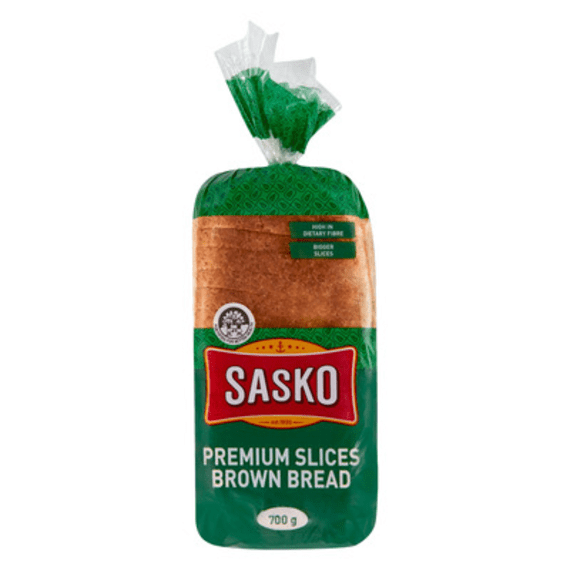 Sasko Brown Sandwich Bread 700g | Agrimark