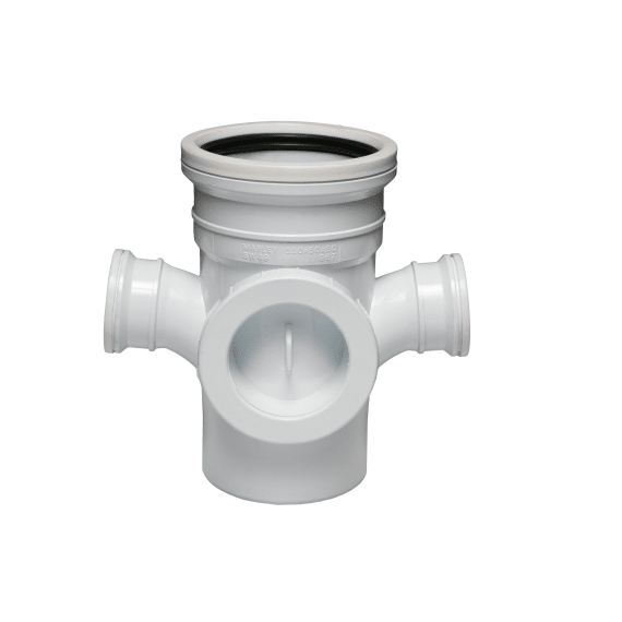 Marley Pvc Sv Dbl Junct A/h Red 110x50mm | Agrimark