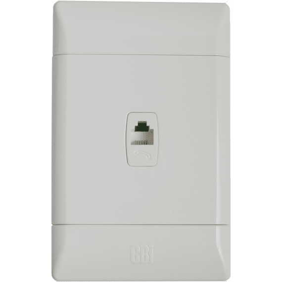 Cbi Socket Switch 2x4 Single Telephone O/l Wht | Agrimark