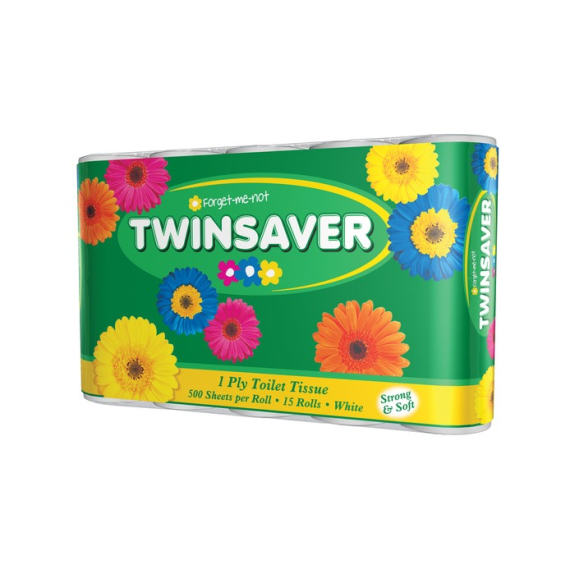 Twinsaver 1ply White 15's | Agrimark