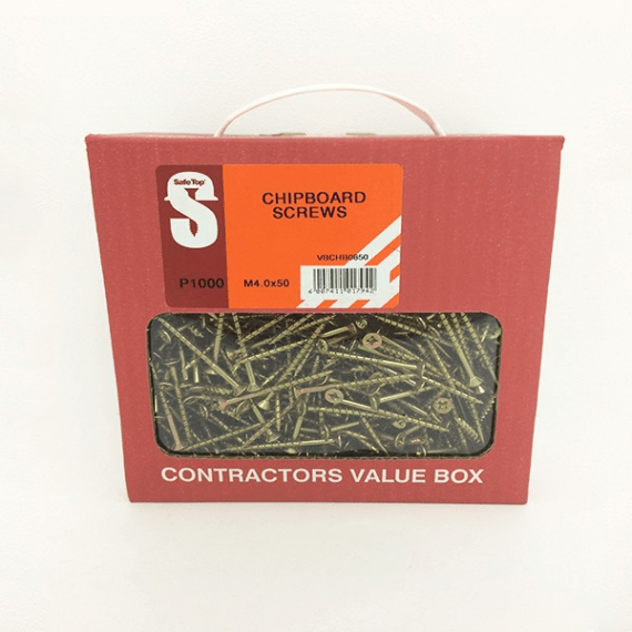 Safetop Screw Chipboard 8x50mm 1000pk | Agrimark