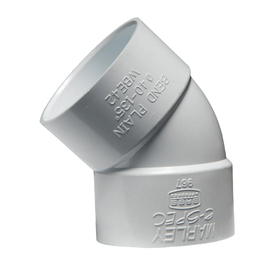 Marley Pvc Waste Pln Bend S/w 40x135deg | Agrimark