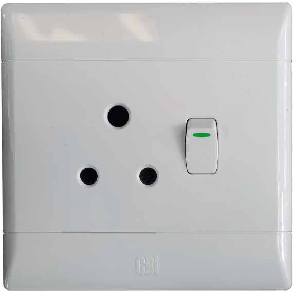 Cbi Socket Switch 4x4 Single Wht | Agrimark