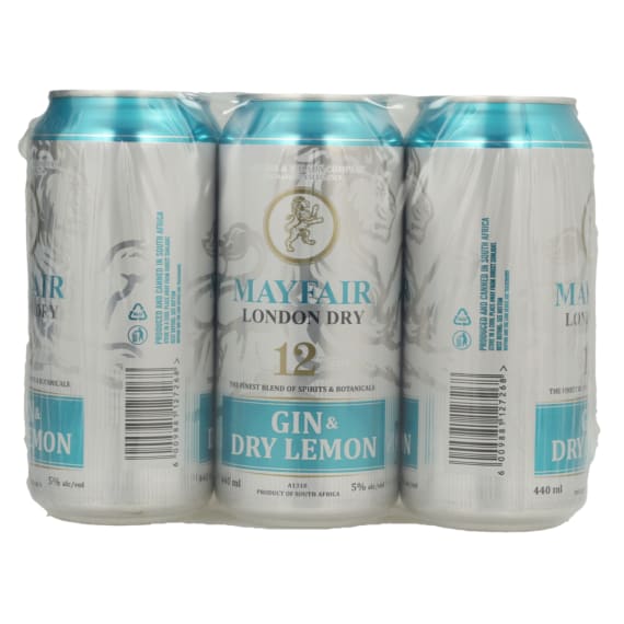 Mayfair Gin & Dry Lemon Cider 6x440ml | Agrimark