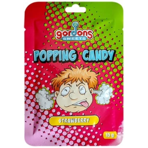 Gordon Sweets Popping Candy Strawberry 15G | Agrimark