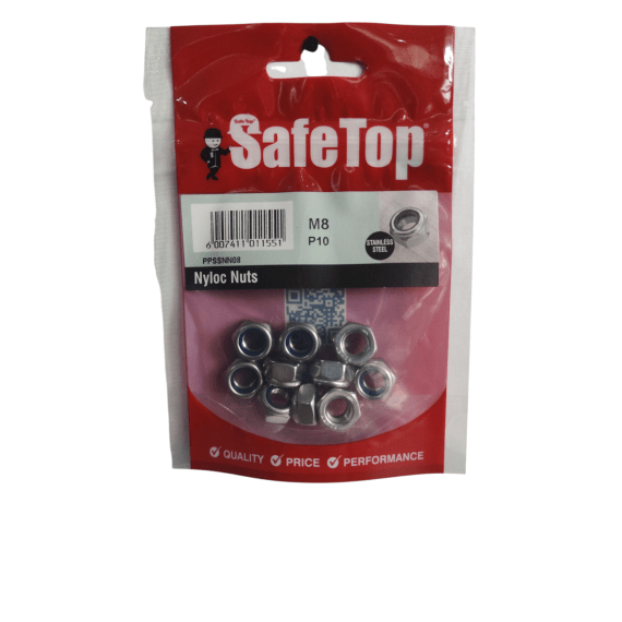 Safetop Nyloc Nuts Stainless Steel | Agrimark