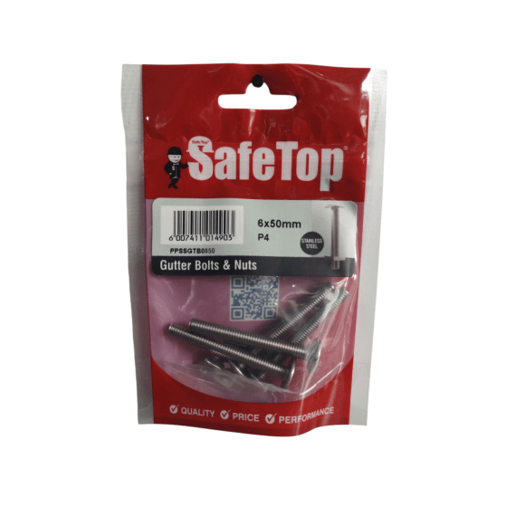 Safetop Gutter Bolts & Nuts Stainless Steel | Agrimark