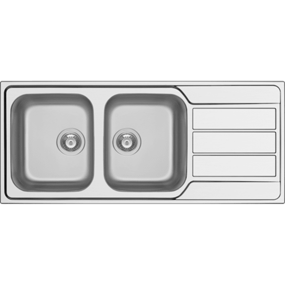 Kwikot Sink Dbl end bowl Drop in 1160x500 | Agrimark
