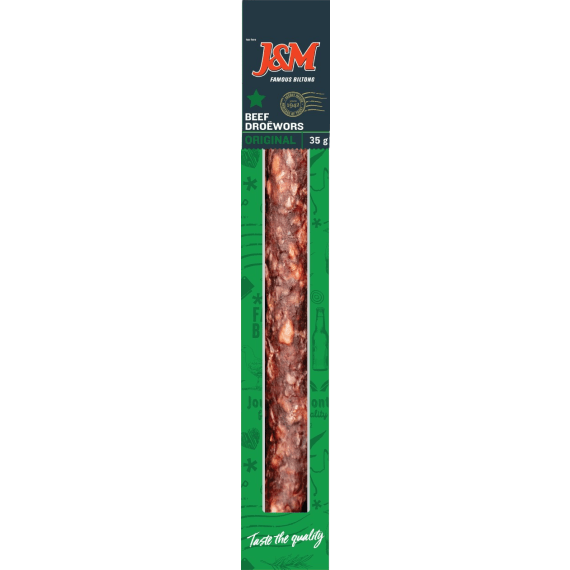 J&M Beef Droewors Original 35g | Agrimark