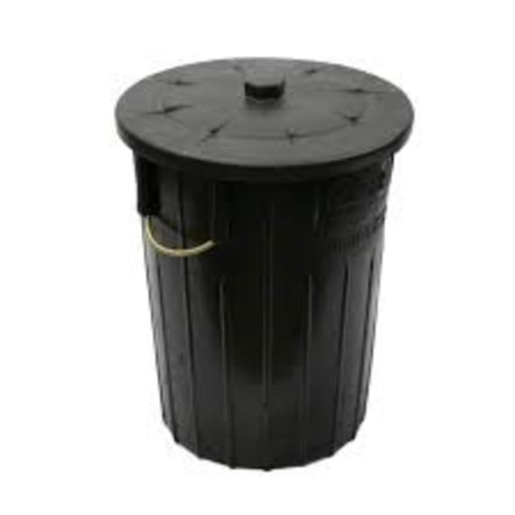 Refuse Bin & Lid Black Rubber 85l | Agrimark
