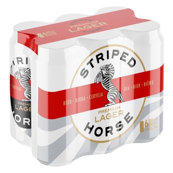 Striped Horse Lager Can 6x500ml | Agrimark