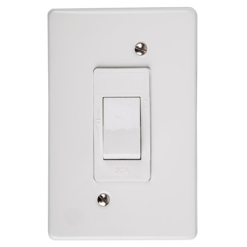 Crabtree Isolator Stove 1l D/P 30a 100x50mm | Agrimark