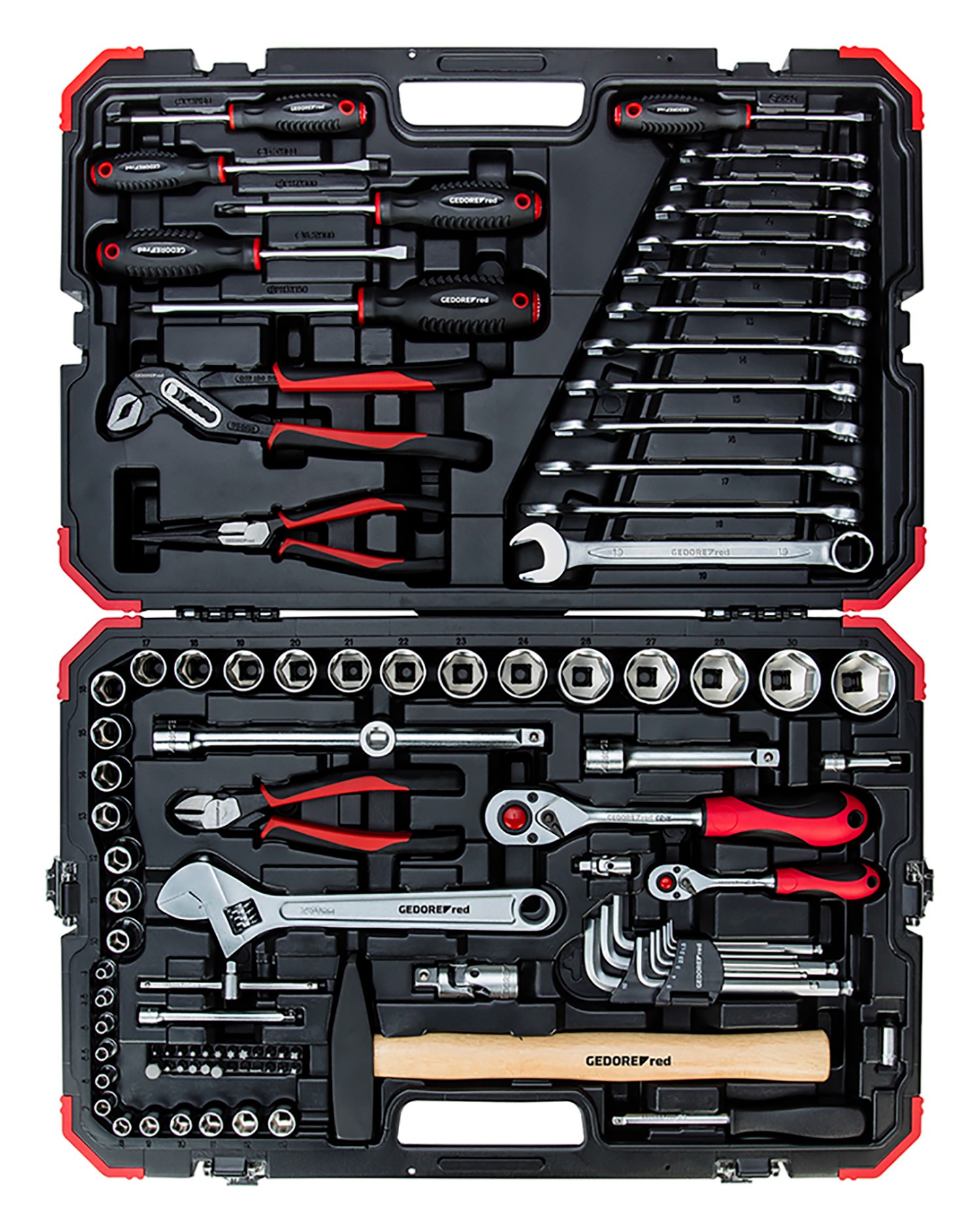 Gedore Red Socket Set 1/4+1/2 Inch 100pcs | Agrimark Gedore Red Socket Set 1/4+1/2 Inch 100pcs | Agrimark