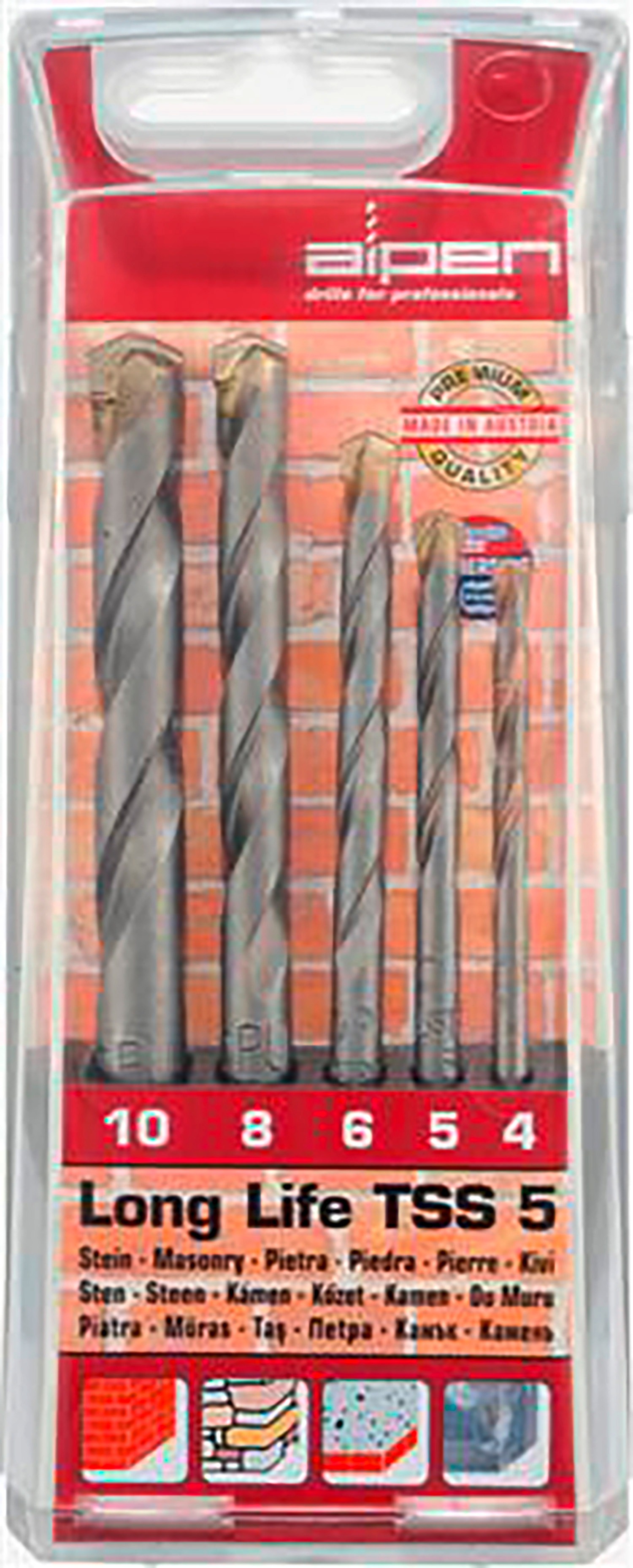 Alpen Masonry Drill Bit Set 5 Piece Long Life | Agrimark