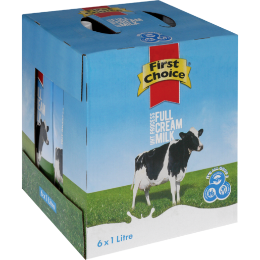 First Choice UHT Full Cream Milk 1L x 6 | Agrimark