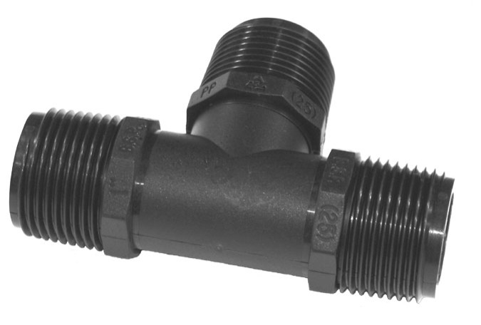 Emjay Poly male threaded tee | Agrimark