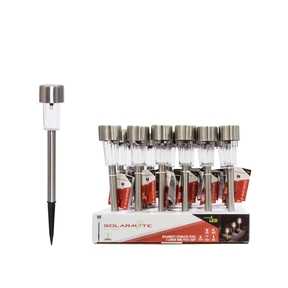Solarmate Mini Path Light Stainless Steel 3 Lumens | Agrimark