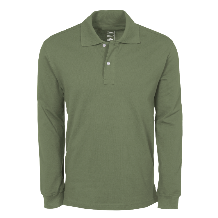 Jonsson The Classic 100% Cotton Long Sleeve Golfer | Agrimark