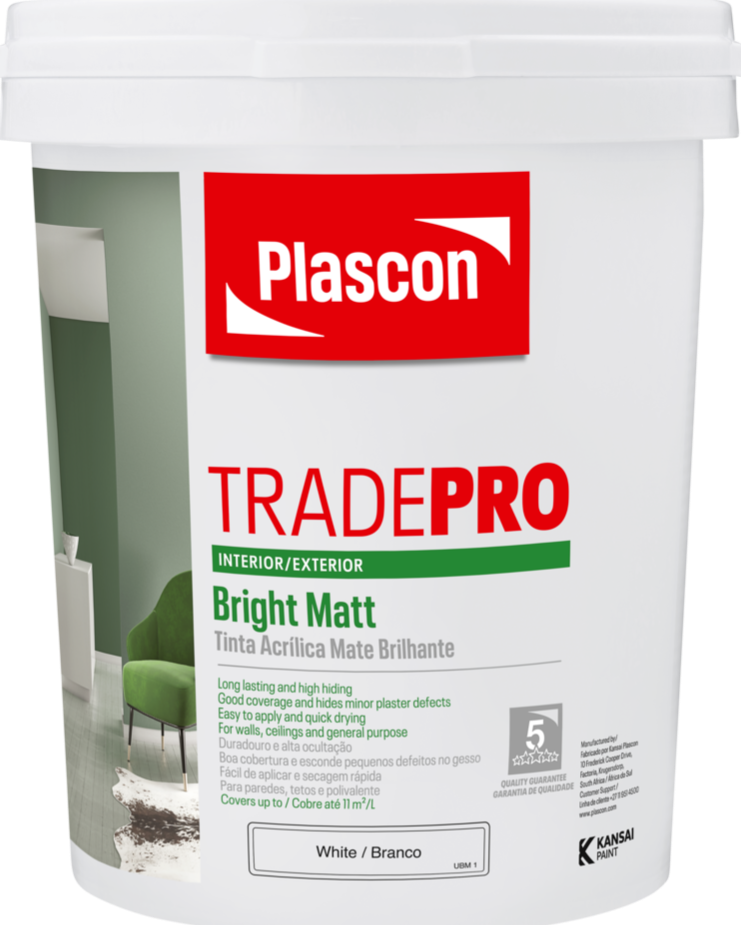 Plascon Trade Pro Bright Matt White | Agrimark
