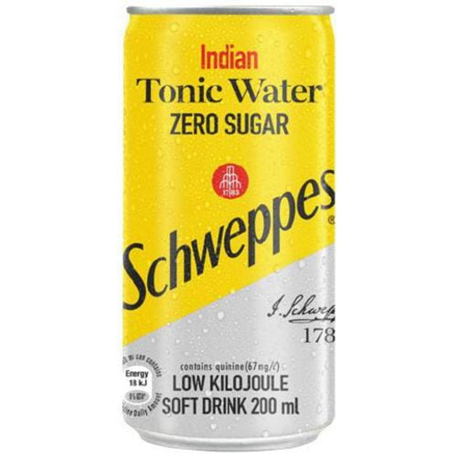 Schweppes Tonic Water No Sugar Can 200ml | Agrimark