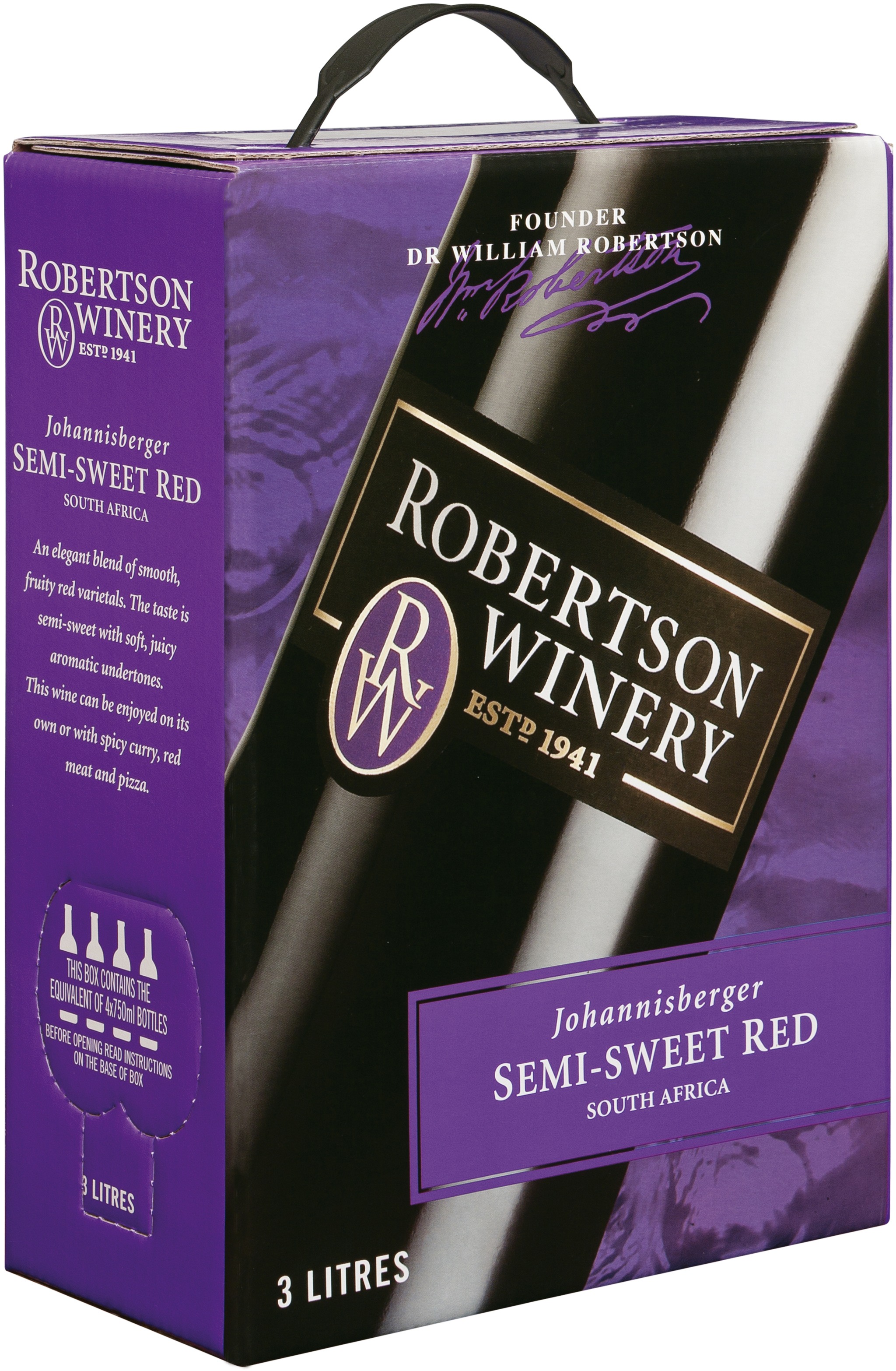 Robertson JHB Semi Sweet Red 3L | Agrimark
