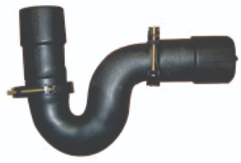 Splashworks Trap P Plain Rubber Blk 40x40mm | Agrimark