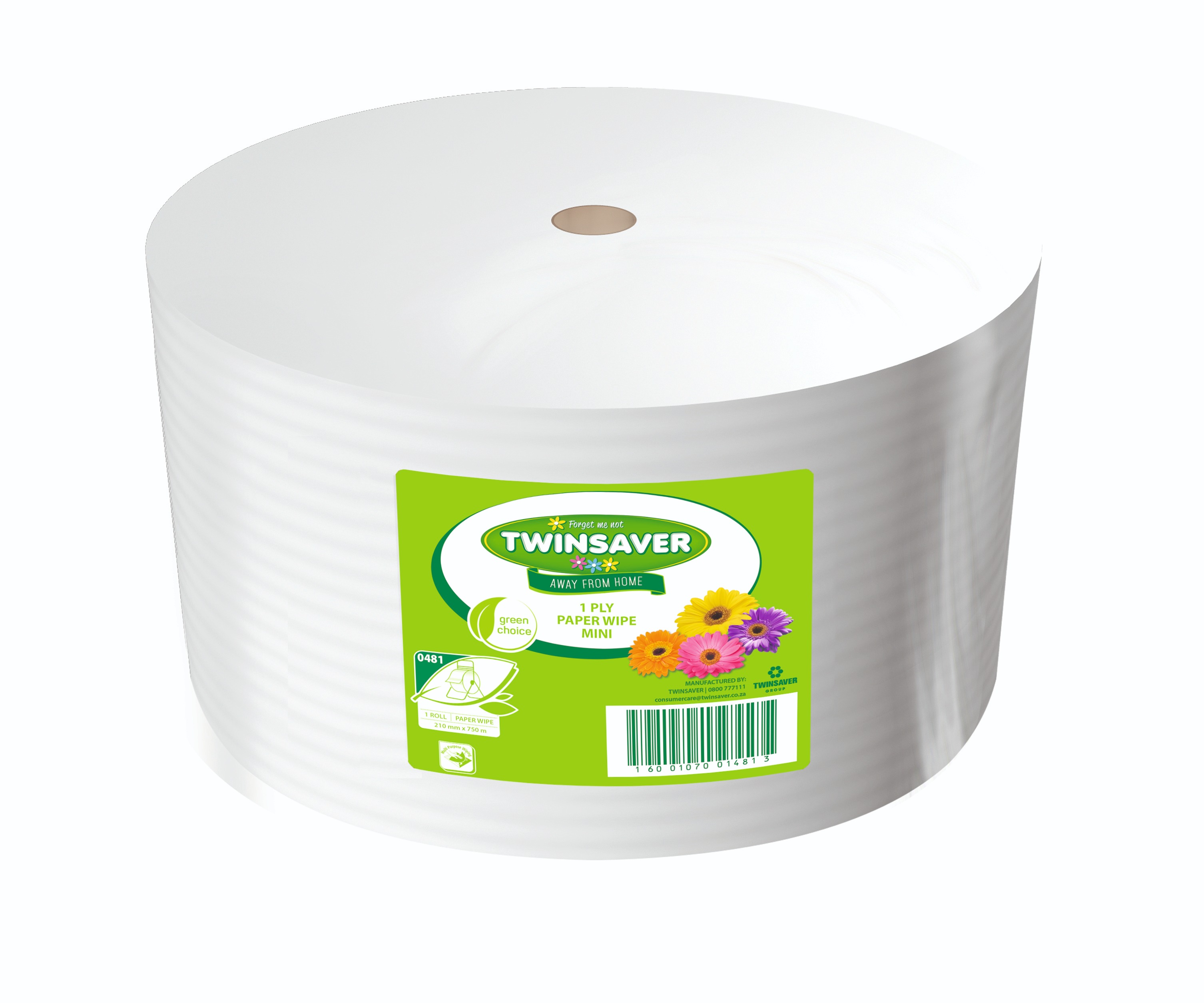 Twinsaver Mini Wipe 1ply 200mmx750m | Agrimark