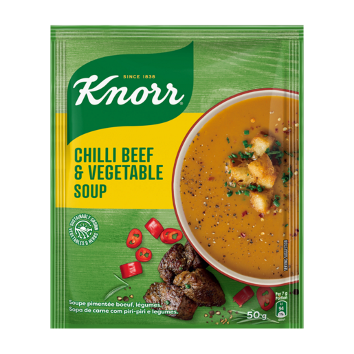 Knorr Soup Chilli Beef Vegetable 50g Agrimark
