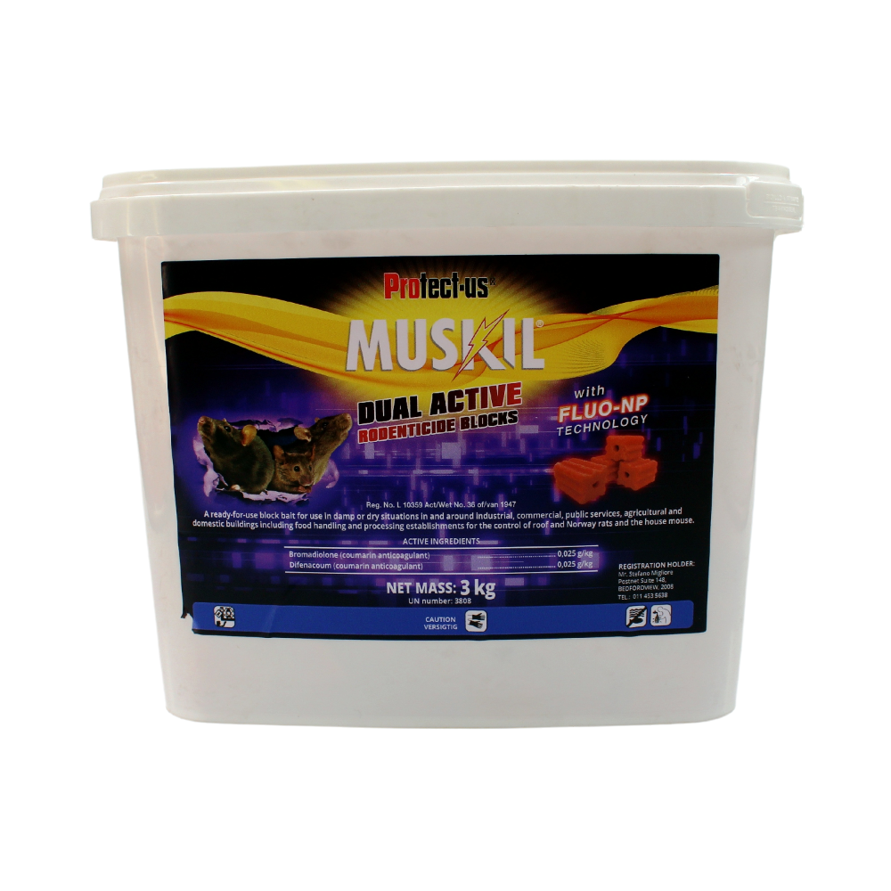 Muskill Rodenticide Blocks 3kg | Agrimark