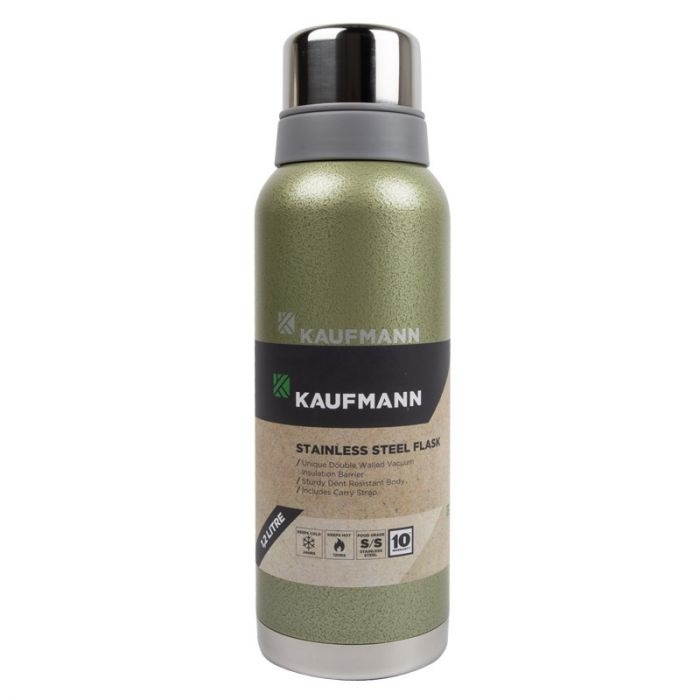 Kaufmann 1.2L Stainless Steel Flask Green | Agrimark