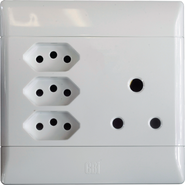 Cbi Socket Switch 4x4 Single Outlet 3x5a Wht | Agrimark