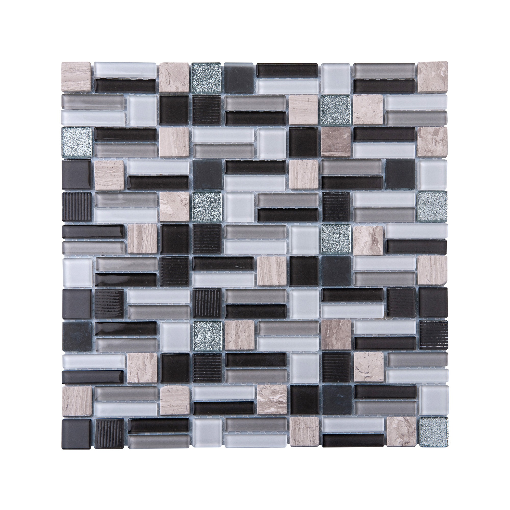 Falcon Mosaic Glass&stone Grey Mix 4mm | Agrimark