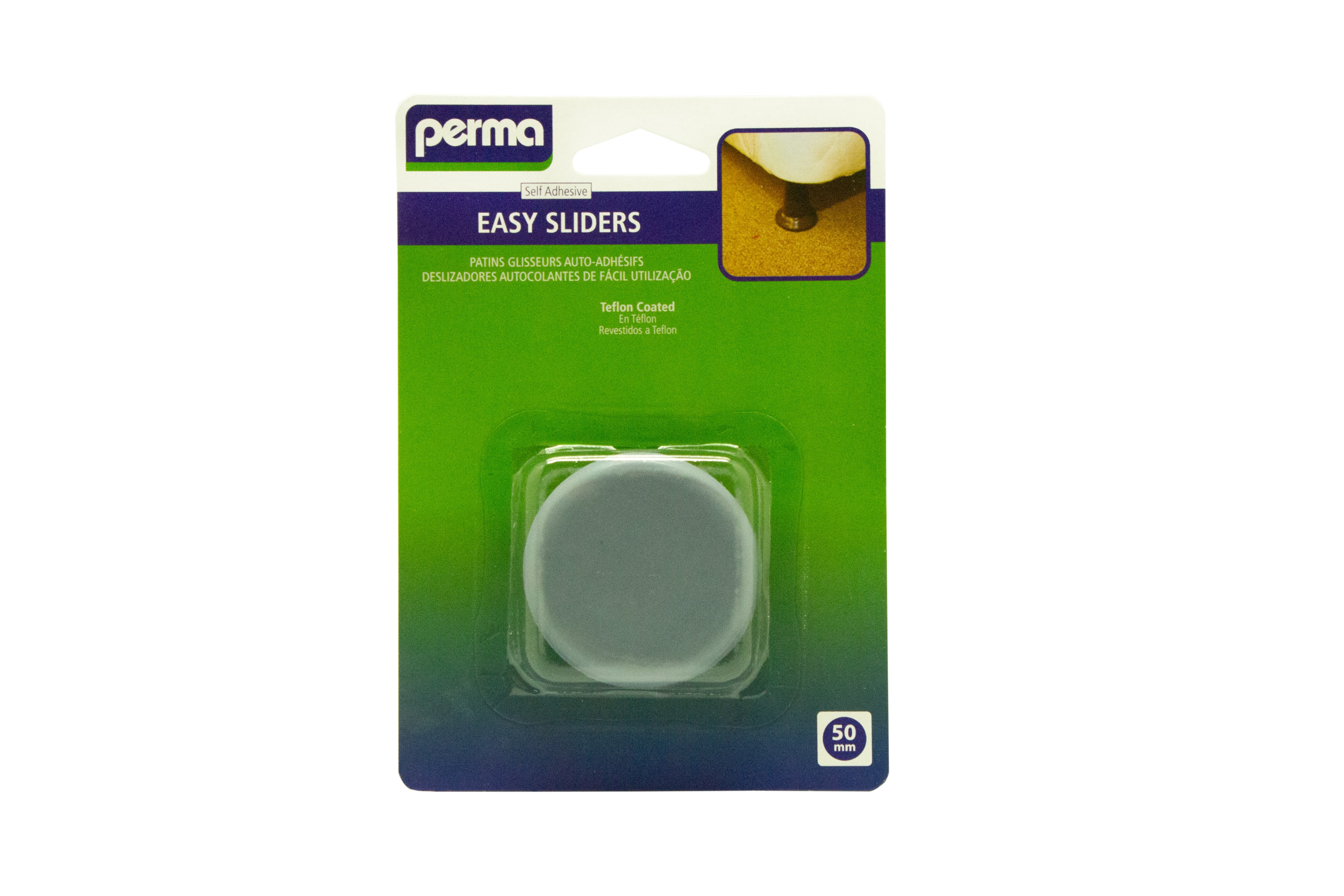 Perma Adh Teflon Easy Slide Round (2) 50mmx4mm | Agrimark