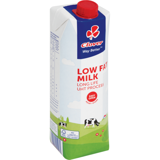 Clover Milk New Uht 2pct Low Fat 1l | Agrimark