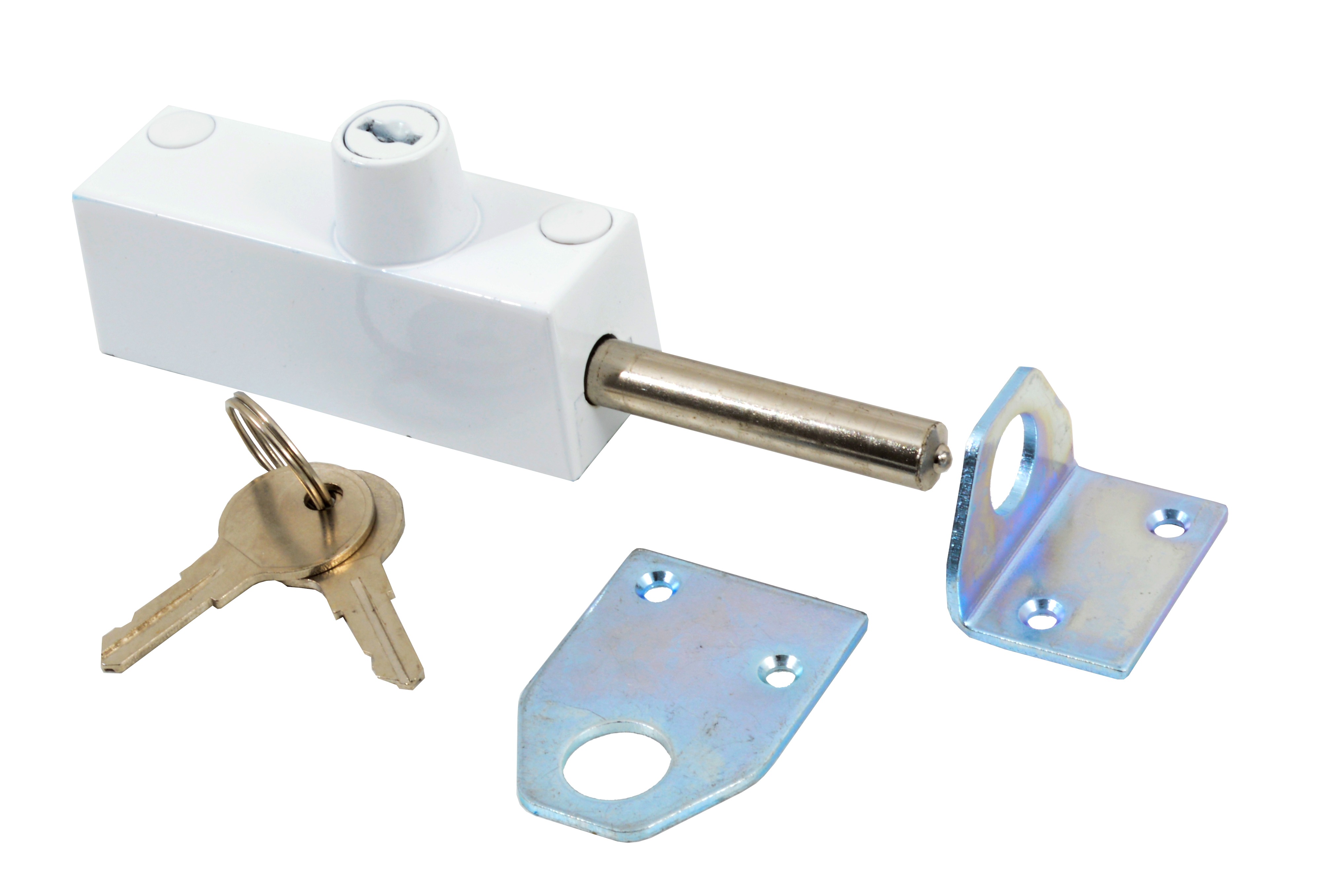 Jaguar Bolt Patio Lock White | Agrimark