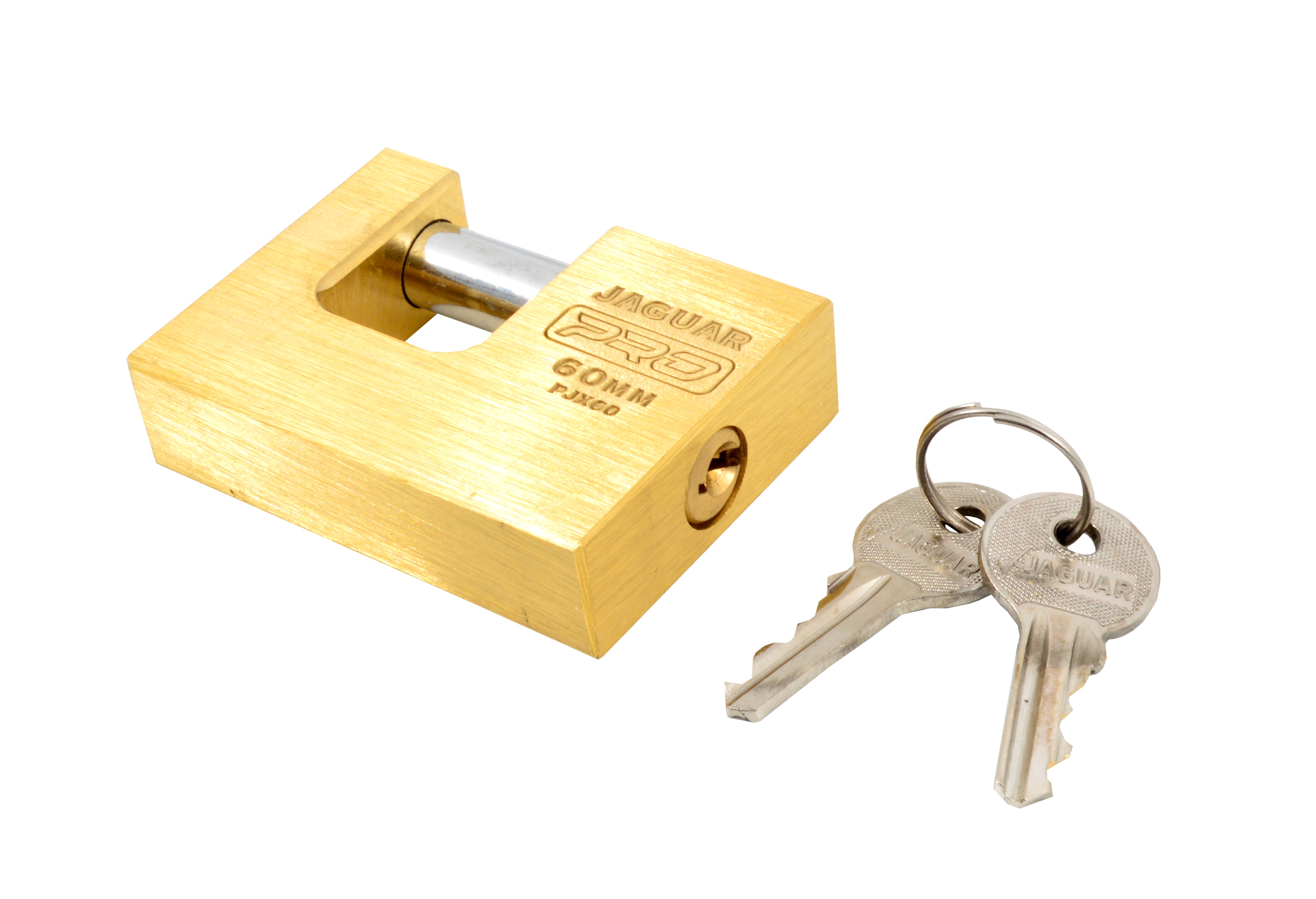 Jaguar Padlock Insurance Pro Brass 60mm | Agrimark