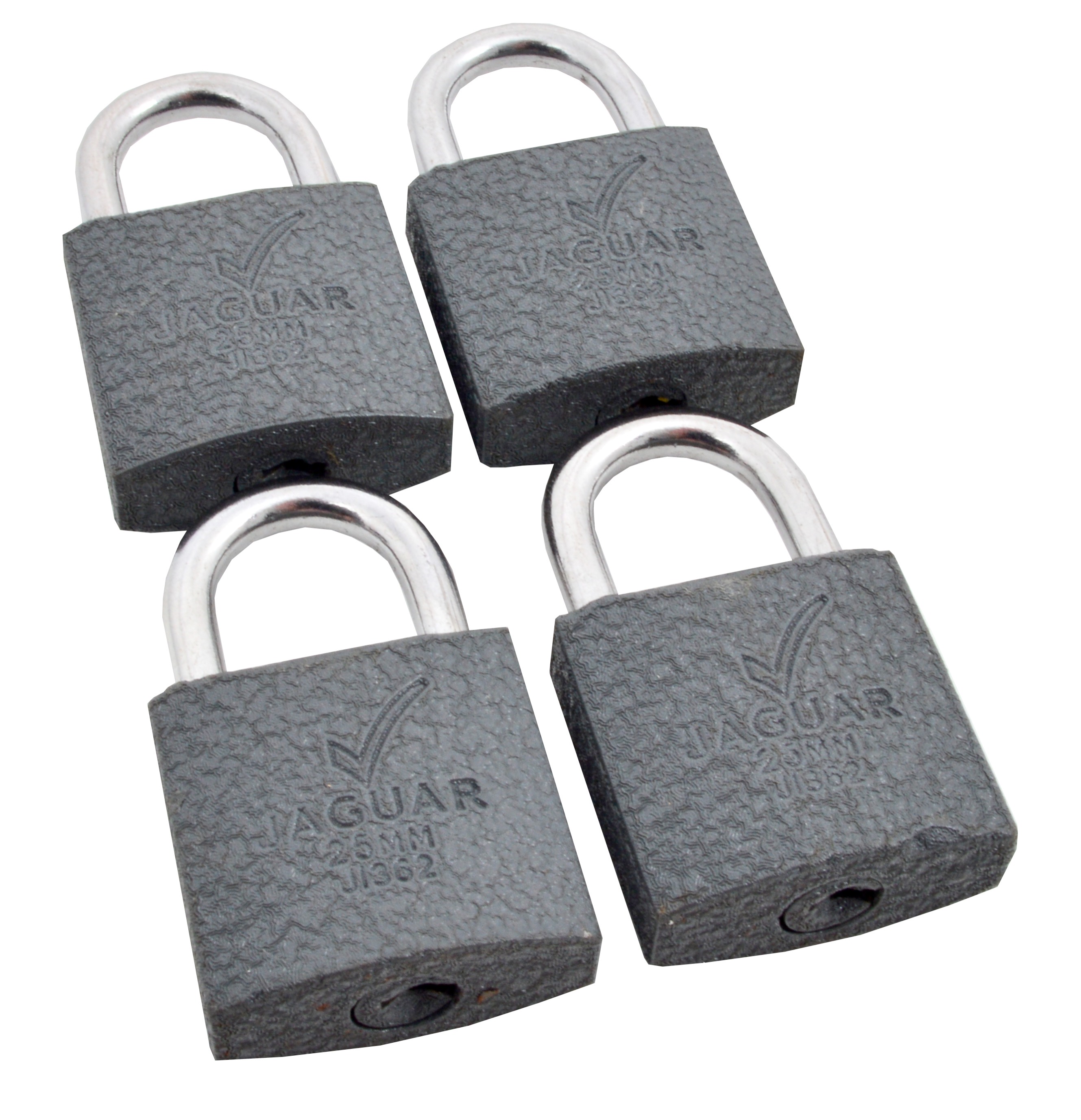Jaguar Padlock Iron 4pack KA Clam 25mm | Agrimark