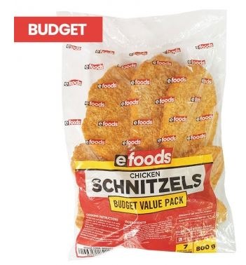 Efoods Chicken Schnitzel 800g | Agrimark