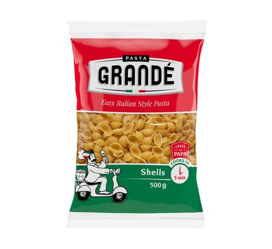 Pasta Grande Shells 500g | Agrimark