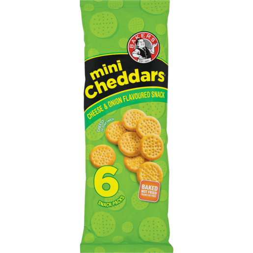 Bakers Mini Cheddars Cheese & Onion 6's | Agrimark