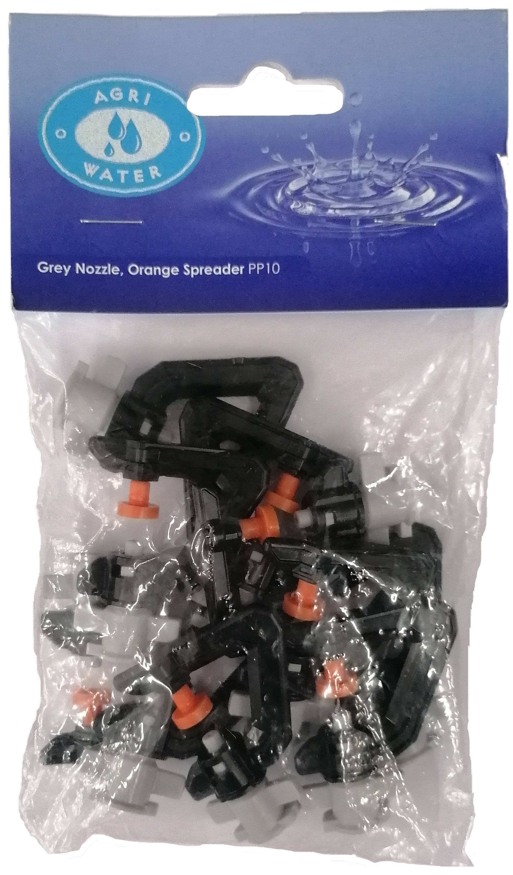 Agriwater Micro Grey Nozzle & Orange Spreader P10 | Agrimark