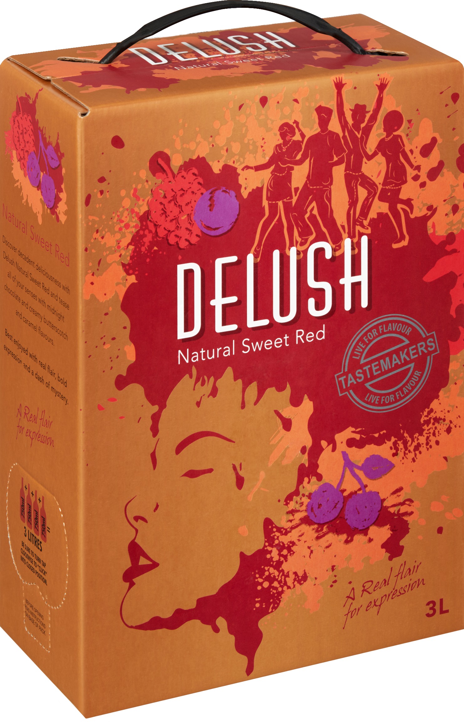 Delush Natural Sweet Red Wine 3L | Agrimark