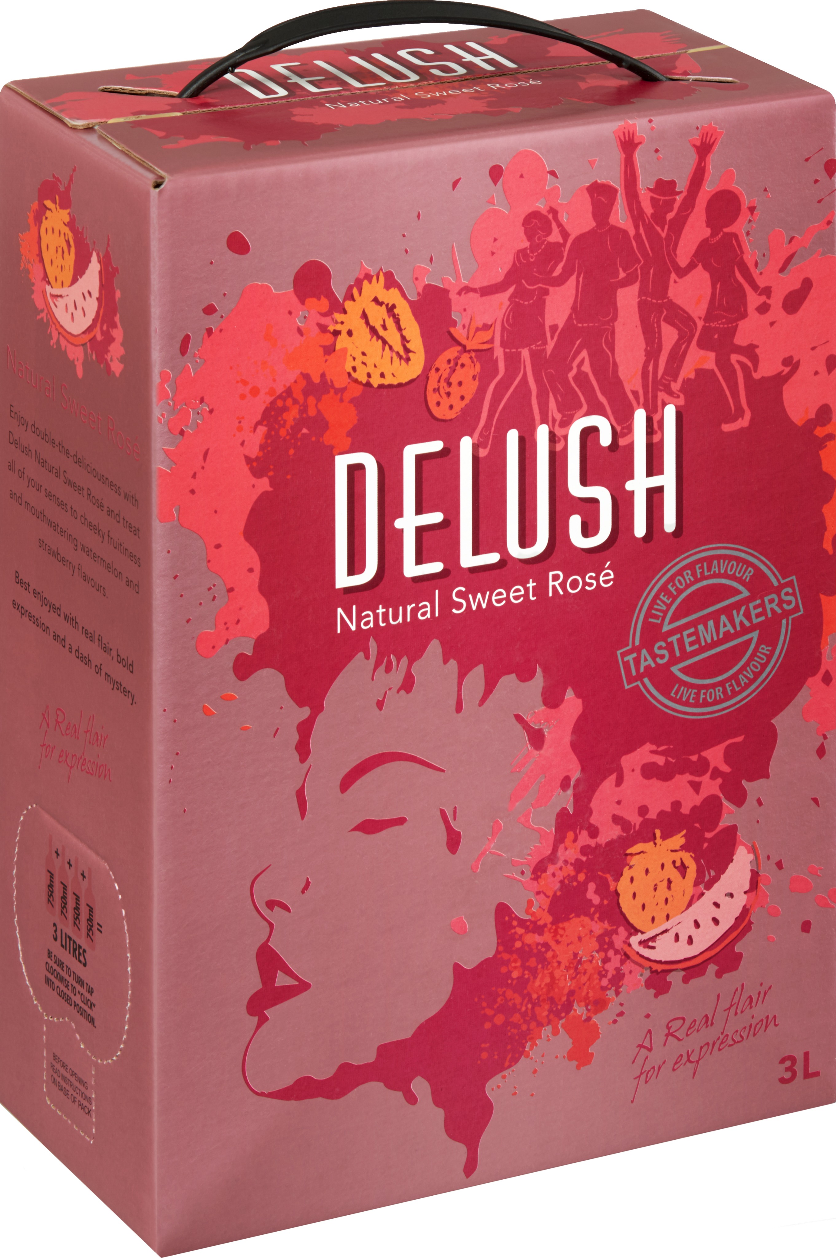 Delush Natural Sweet Rose Wine 3L | Agrimark
